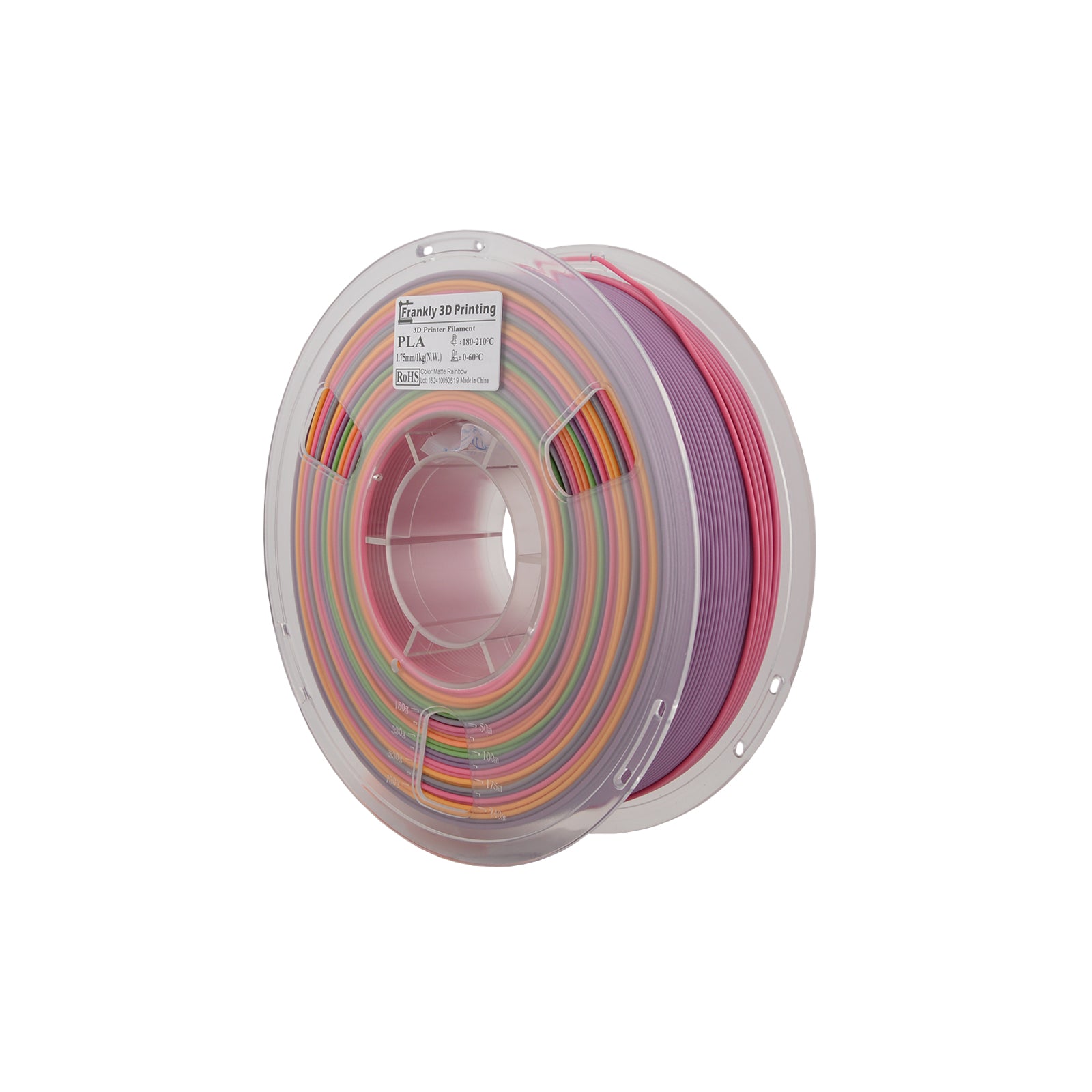 Matte Rainbow PLA 1.75mm 1kg – Frankly3dPrinting