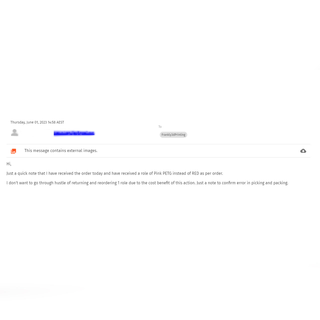 Honesty Policy – Frankly3dPrinting